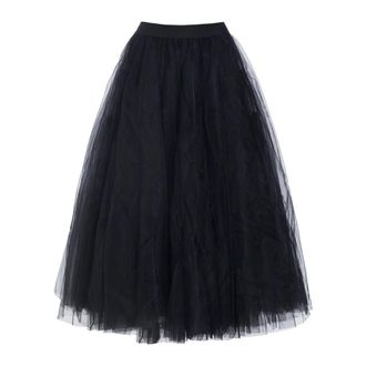 Bitte Kai Rand Lagen-T&uuml;llrock in Midi-L&auml;nge - - Skirts - Damen - Schwarzk - S