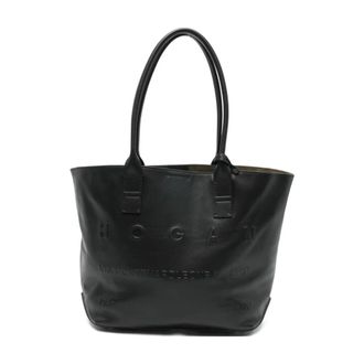 Hogan Ledertasche mit gepr&auml;gtem Logo - - Bags - Damen - Schwarzk - ONE SIZE