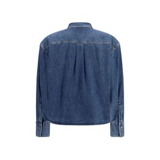 Brunello Cucinelli Womens Blue Denim Shirt