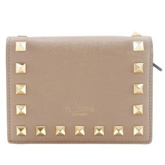 Valentino Pre-owned Cuir petite-maroquinerie - Femme - Pre-owned - Beige - Taille: ONE Size