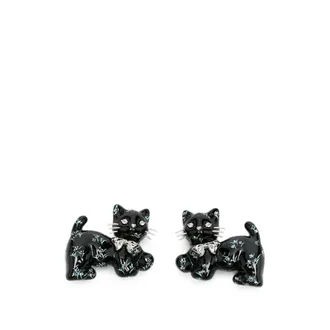 Yvmin Floral-print Cat-shaped Hair Clips