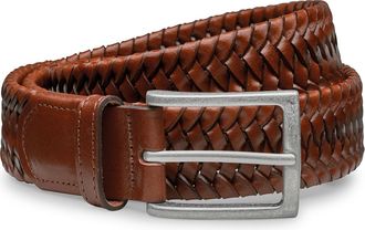 CHARLES TYRWHITT Made in England Stretchg&uuml;rtel aus Leder - Gelbbraun