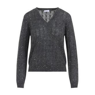 Brunello Cucinelli Femme, Pulls, Gris, Taille: 42 FR Pull de Luxe Gris Aw25