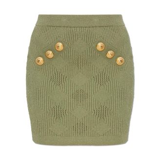 Balmain Rock mit dekorativen Kn&ouml;pfen - - Skirts - Damen - Gr&uuml;n - S