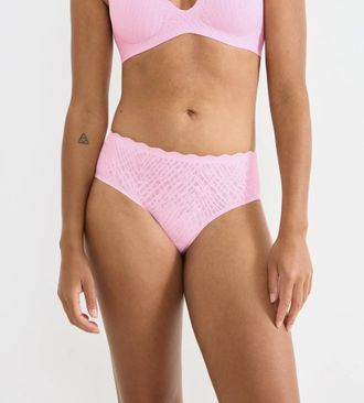 sloggi Hipster SLOGGI ZERO Feel Bliss Hipster, Damen, Gr. XXL, floral pink, Spitze, Obermaterial: 76% Polyamid, 24% Elasthan, unifarben, k&ouml;rpernah, Unterhose
