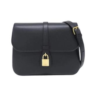 Celine Pre-owned Sac Bandouli&egrave;re Moyen Mod&egrave;le Tabou en Cuir - Femme - Pre-owned - Noir - Taille: ONE Size