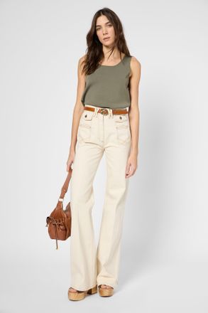 Gerard Darel Top en microfibre - JYOTI - Vert Kaki