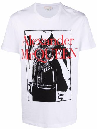 Alexander McQueen t-shirt à logo imprimé - Blanc