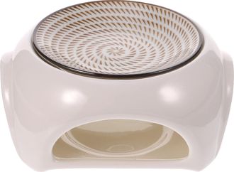 NUOBESTY HEALEEP Wachs Aromatherapie Lampe Kompakt aus Keramik Wei&szlig; Tragbare Duftlampe f&uuml;r Wohn und Schlafzimmer Aromatherapie Dekoration f&uuml;r Spa und Yoga