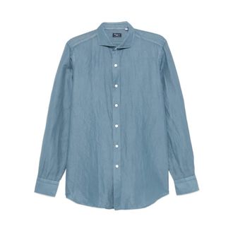 Finamore Homme, Chemises, Bleu, Taille: 2XL Chemises