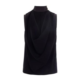 Elisabetta Franchi Femme, Tops, Noir, Taille: 44 FR Sleeveless Top