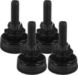 Cabilock 4 St&uuml;ck Verstellbare M&ouml;belnivellierf&uuml;&szlig;e aus Kohlenstoffstahl mit 3/8 Zoll 16 Gewinde Filzgleiter f&uuml;r Hartholzb&ouml;den H&ouml;henverstellbare M&ouml;belf&uuml;&szlig;e f&uuml;r Tis