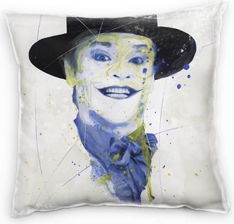 Paul Sinus Art Jack Nicholson Joker Deko Kissen mit Füllung 40x40cm für Couch Sofa Lounge Zierkissen - Dekoration zum Wohlfühlen