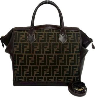 Fendi Pre-owned Zucca Canvas 2way Shoulder Bag - Femme - Pre-owned - Brun - Taille: ONE Size