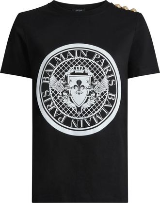 Balmain Femme, Tops, Noir, Taille: 34 FR T-shirt 3 Boutons