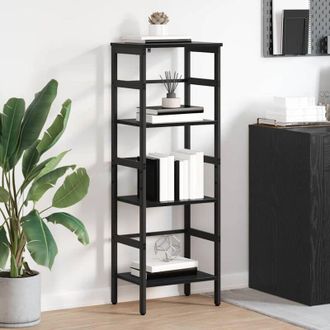 vidaXL vidaXL &Eacute;tag&egrave;re Ch&ecirc;ne noir 40 x 29,5 x 115 cm Bois ding&eacute;nierie