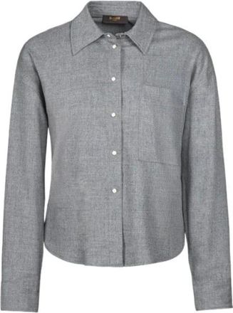 Moorer Femme, Blouses et Chemises, Gris, Taille: 36 FR Mindy Shirt