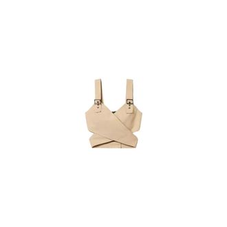 Twinset Femme, Tops, Beige, Taille: 40 FR Top en popeline