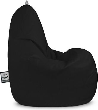 Happers Pouf Poire Relax Similicuir Noir Enfant Noir