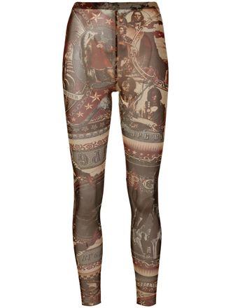 Jean Paul Gaultier printed sheer fitted trousers - Multicolore