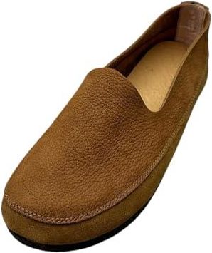 Generic Mocassins Penny Mocassins doux et confortables faits &agrave; la main en cuir v&eacute;ritable &agrave; enfiler pour homme, marron, 41 1/3 EU