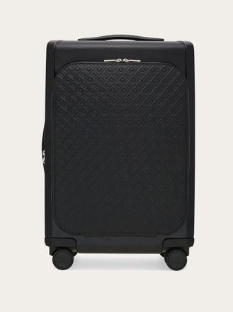Ferragamo Herren Trolley mit Ferragamo Monogram Pr&auml;gung Schwarz