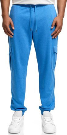 Indicode Herren Bendner Cargo Jogginghose | Trainingshose Jogger Freizeithose für Männer Clear Blue Mix, XL