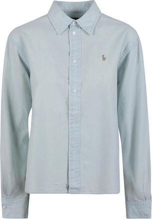 Ralph Lauren Femme, Blouses et Chemises, Bleu, Taille: 38 FR Chemise &Agrave; Boutons Devant