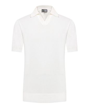Canali Poloshirt aus hochwertigem Baumwoll-Feinstrick mit Variokragen in