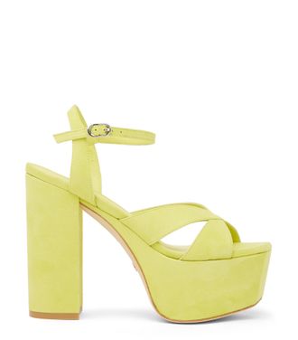 Stuart Weitzman Miami Sohigh 145 Platform Slide - Frau Pistazie 37