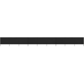 vidaXL Paravent 9 panneaux Tissu 1200 x 160 cm Noir vidaXL