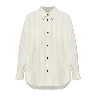 AllSaints Femme, Blouses et Chemises, Beige, Taille: 42 FR Olga Shirt