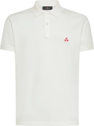 Peuterey Homme, Tops, Blanc, Taille: M Polo Blanc avec Logo Brod&eacute;