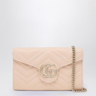 Gucci Rosa GG Marmont Geldb&ouml;rse mit Kette