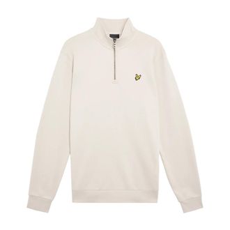 Lyle & Scott Loopback Viertel-Zip Sweatshirt - - Sweatshirts & Hoodies - Herren - Beige - S