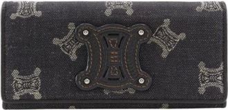 Celine Portefeuille long (bi-pli) Pre-owned - Femme - Pre-owned - Noir - Taille: ONE Size