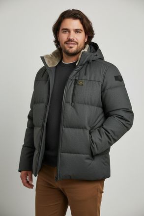 PME Legend Steppjacke PME LEGEND YETCRAFT, Herren, Gr. 4XL, gray pinstripe, Web, Obermaterial: 85% Polyester, 15% Viskose, normal h&uuml;ftlang, Jacken Steppjacke, Ve