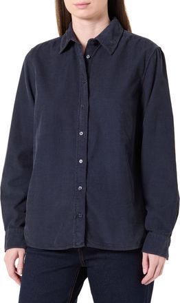 GANT Damen REG Cord Shirt Bluse, Blau, 38