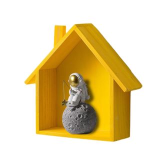 Generico House Shaped Box, 25 x 8 x 24 cm, rustikale h&ouml;lzerne Wandaufbewahrung, multifunktionales Design f&uuml;r das Bauernhaus, Heimschild, kleines Nursery-Schild