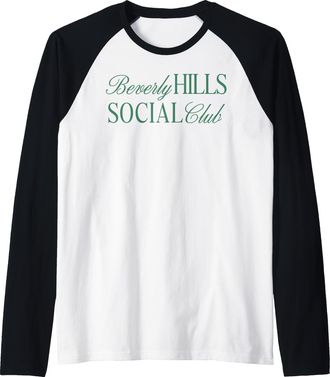 Trendy Apparel Beverly Hills California Social Club Green Raglan