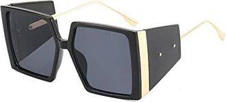 Generic Lunettes de soleil carrées Street Shot 2025 pour hommes et pour femmes, pare-soleil dextérieur pour vacances (couleur : A, taille : moyenne), a, Taill