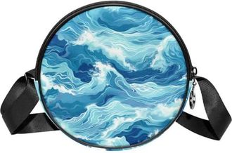 Generic Sac &agrave; bandouli&egrave;re Circle pour femme, petit sac &agrave; bandouli&egrave;re avec fermeture &eacute;clair, bretelles r&eacute;glables, sac &agrave; main rond d&eacute;contract&eacute; pour femmes et fi