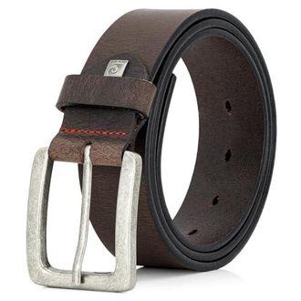 Pierre Cardin Mens leather belt/Mens belt, full grain leather belt, black/brown, Größe/Size:100, Farbe/Color:marron