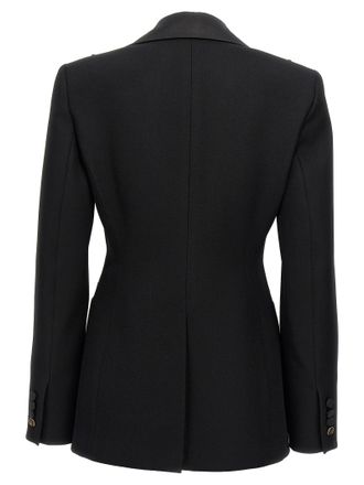 Max Mara Womens Black Virgin Wool Blazer Clothing