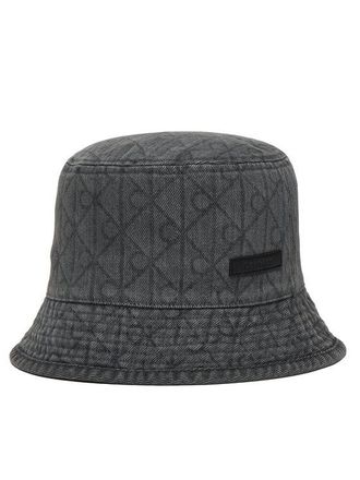 Calvin Klein Hut Denim Emblem Burnout Bucket LV04F5043G Grau