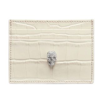 Philipp Plein Femme, Accessoires, Beige, Taille: ONE Size Cardholder Cocco Skull