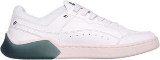 Skechers Cup Classic Sneaker f&uuml;r Herren/Damen Unisex, Leder, Niedrig geschnitten (Wei&szlig;/Gr&uuml;n)