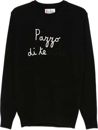 MC2 Saint Barth pull Heron à logo brodé - Noir