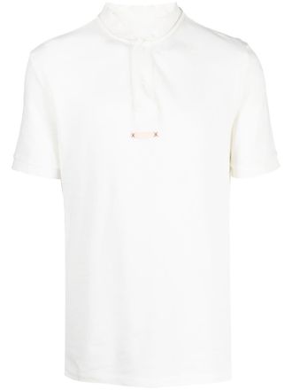 Maison Margiela polo à design sans col - Blanc