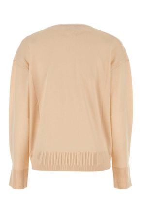 Stella McCartney Womens Skin Pink Wool Oversize Sweater Magnolia Exterior: Virgin Maglieria